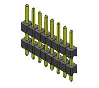 China Pin Header Connector 2.54mm Dual Row Straight TYPE 1*2PIN To 1*40PIN for sale