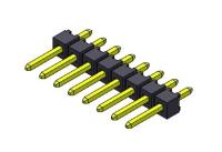 China Pin Header Connector 2.54mm Pitch Single Row DIP Type 1*2PIN to 1*40PIN for PCB Board Connection for sale