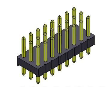 China Pin Header Connector 2.54mm Triple Row DIP TYPE 3*2PIN To 3*40PIN H=2.54MM for sale