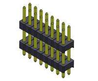 China Pin Header 1000MΩ 2.54mm Dual Row DIP TYPE 2*2PIN To 2*40PIN H=2.54MM for sale
