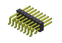 China Pin Header Connector 2.54mm Single Row  SMT TYPE With Pegs 2*2PIN To 2*40PIN H=2.54MM for sale