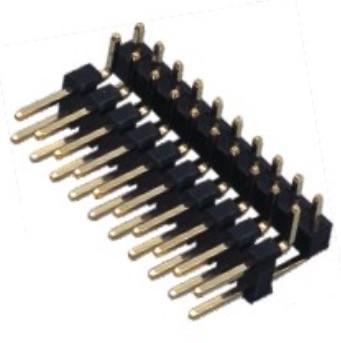 China Pin Header Connector 2.54mm Dual Row R/A TYPE 2*2PIN To 2*40PIN H=2.54MM for sale