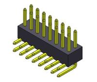 China 2.54mm Single Row Surface Mount Pin Header Connector for PCB Board to Board Connections for sale