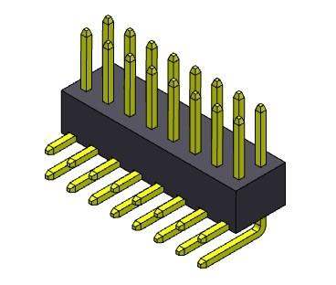 China 2.54mm Single Row Surface Mount Pin Header Connector for PCB Board to Board Connections for sale