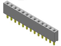 China 2.54mm PCB Header Connector Single Row Dip Type Connector 1*2PIN To 1*40PIN for sale