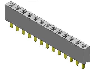 China 2.54mm PCB Header Connector Single Row Dip Type Connector 1*2PIN To 1*40PIN for sale