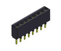 China 2.54mm Single Row Female Header Connector 1*2PIN To 1*40PIN Board to Board Connector for sale