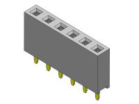 China Female Header Connector 2.54mm Single Row Dip Type 1*2PIN to 1*40PIN for Board to Board Connection for sale