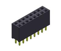 China 2.54mm Dual Row Through Hole Female Header Connector for Board to Board Applications for sale