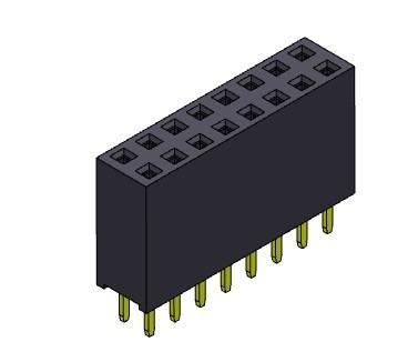China 2.54mm Dual Row Through Hole Female Header Connector for Board to Board Applications for sale
