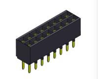 China Female Header Connector 2.54mm Dual Row Dip TYPE 2*2PIN To 2*40PIN H=6.80mm Bottom Entry for sale