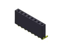 China Female Header Connector 2.54mm Right Angle Dip TYPE 1*2PIN To 1*40PIN H=8.50mm for sale