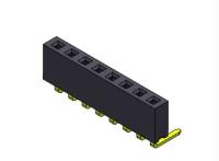 China Female Header Connector 2.54mm Right Angle Dip TYPE 1*2PIN To 1*40PIN H=5.70mm for sale