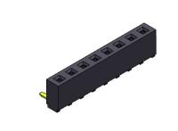 China Female Header Connector 2.54mm Right Angle Dip TYPE 1*2PIN To 1*40PIN H=5.00mm for sale