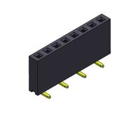 China Female Header Connector 2.54mm Single Row SMT TYPE 1*2PIN To 1*40PIN H=8.50mm for sale