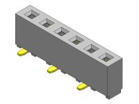 China Female Header Connector 2.54mm Single Row SMT Type 1*2PIN to 1*40PIN for Board to Board Connection for sale