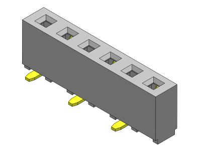 China Female Header Connector 2.54mm Single Row SMT Type 1*2PIN to 1*40PIN for Board to Board Connection for sale