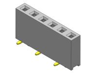 China Female Header Connector 2.54mm Single Row SMT TYPE 1*2PIN To 1*40PIN H=7.50mm for sale