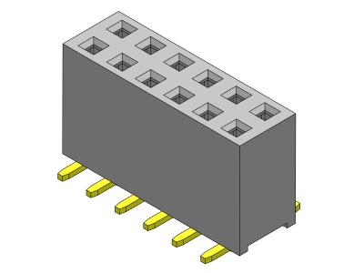 China SMT TYPE Circuit Board Header Connectors 2.54mm 2*2PIN To 2*40PIN H=8.50mm for sale
