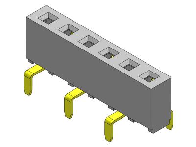China Female Header Connector 2.54mm Pitch Single Row Dual Entry PCB Header for Board to Board Connection for sale