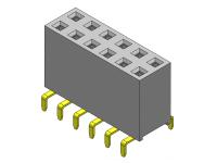 China 2.54mm Dual Row Dual Entry Pin Female Header Connector 2*2PIN To 2*40PIN for sale