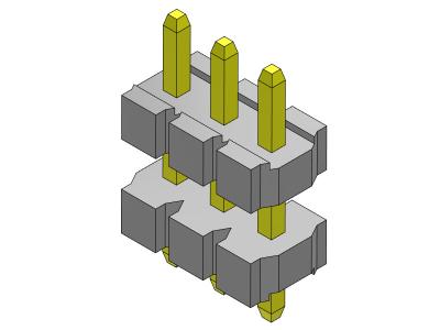 China Pin Header Connector 3.96mm Single Row Stack Straight TYPE 1*1PIN To 1*24PIN for sale