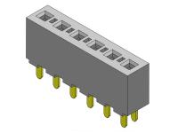 China Female Header Connector 3.96mm Single Row DIP TYPE 1*2PIN To 1*24PIN H=8.89mm for sale