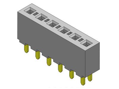 China Female Header Connector 3.96mm Single Row DIP TYPE 1*2PIN To 1*24PIN H=8.89mm for sale