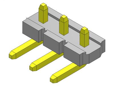 China 5.08mm Pitch Single Row Right Angle Type Pin Header Connector for PCB Board to Board Applications for sale