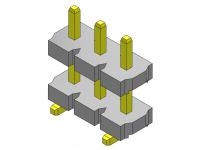 China Pin Header Connector 5.08mm Single Row Stack Straight SMT TYPE 1*2PIN To 1*20PIN for sale