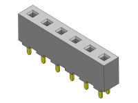 China Female Header Connector 5.08mm Single Row DIP TYPE 1*2PIN To 1*20PIN H=8.90mm for sale