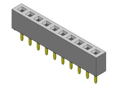 China 2.00mm Single Row Female Header Connector with Through Hole PCB Mount for Board to Board Connection for sale