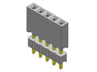 China Female Header Connector 2.00mm Single Row Elevated Type 1*2PIN To 1*40PIN for sale