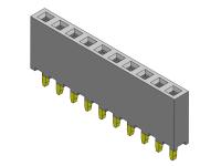 China Female Header Connector 2.00mm Single Row Dip TYPE 1*2PIN To 1*40PIN H=6.35mm for sale