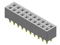 China 2*2PIN To 2*40PIN Header Pcb Connector 2.00mm Dual Row Dip TYPE for sale