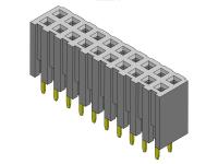 China Female Header Connector 2.00mm Dual Row Dip TYPE 2*2PIN To 2*40PIN H=7.20mm for sale