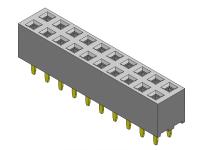 China Female Header Connector 2.00mm Dual Row Dip TYPE 2*2PIN To 2*40PIN H=4.30mm for sale
