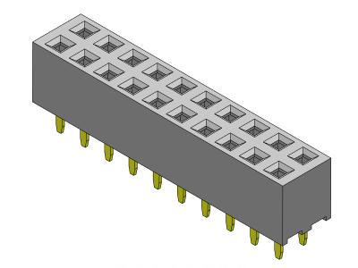 China Female Header Connector 2.00mm Dual Row Dip TYPE 2*2PIN To 2*40PIN H=4.30mm for sale