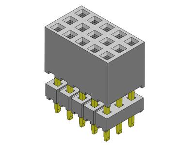 China Female Header Connector 2.00mm Triple Row Elevated Type 3*2PIN To 3*40PIN for sale