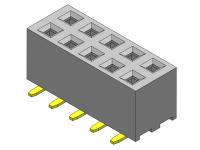 China Female Header Connector 2.00mm Dual Row SMT TYPE 2*2PIN To 2*40PIN H=4.00mm for sale