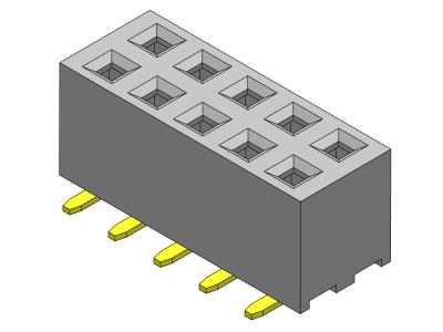 China Female Header Connector 2.00mm Dual Row SMT TYPE 2*2PIN To 2*40PIN H=4.00mm for sale