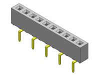 China 2.00mm Single Row Female Socket Header Dual Entry DIP TYPE 1*2PIN To 1*40PIN for sale