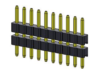 China 2.00mm Pitch Single Row DIP Type Pin Header Connector for PCB Board to Board Connections for sale