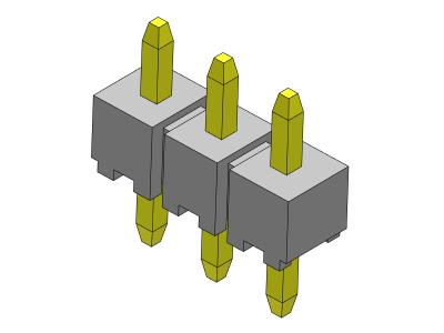 China Pin Header Connector 2.00mm Single Row  Dip TYPE 1*2PIN To 1*40PIN H=2.00MM for sale