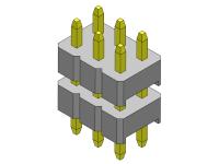 China Pin Header Connector 2.00mm Dual Row Stack DIP TYPE 2*2PIN To 2*40PIN for sale