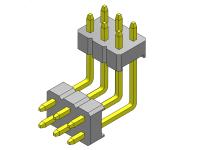 China 2.00mm Pitch Dual Row Right Angle Type Pin Header Connector for Board to Board Connections for sale