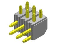 China Pin Header Connector 2.00mm Dual Row R/A Straight TYPE 2*2PIN To 2*40PIN H=4.30MM for sale