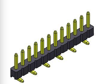 China Pin Header Connector 2.00mm Single Row  SMT TYPE 1*2PIN To 1*40PIN H=1.50MM for sale