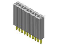 China Female Header Connector 1.27mm Single Row Straight Type 1*2PIN To 1*50PIN H=8.50mm for sale