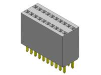 China Female Header Connector 1.27mm Dual Row Straight Type 2*2PIN To 2*35PIN H=8.50mm for sale